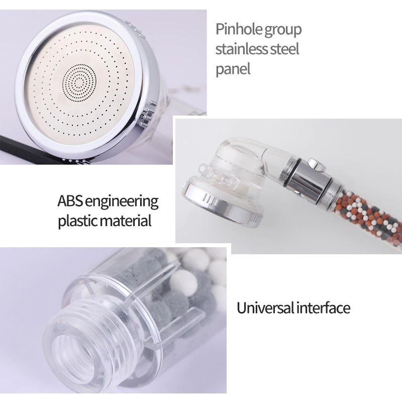 High Pressure And Anti Scale Shower Head Water Savings Filtration
